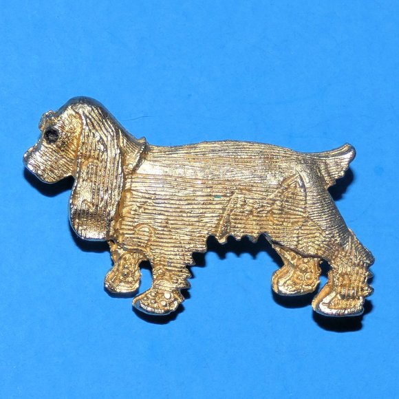 Jewelry | Vintage Cocker Spaniel Brooch Pin Sporting Dog Puppy Hound ...